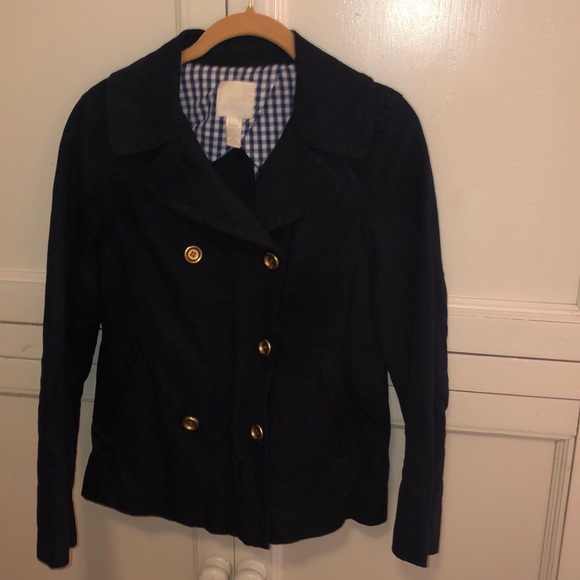 J. Crew | Jackets & Coats | Dark Blue J Crew Pea Coat | Poshmark